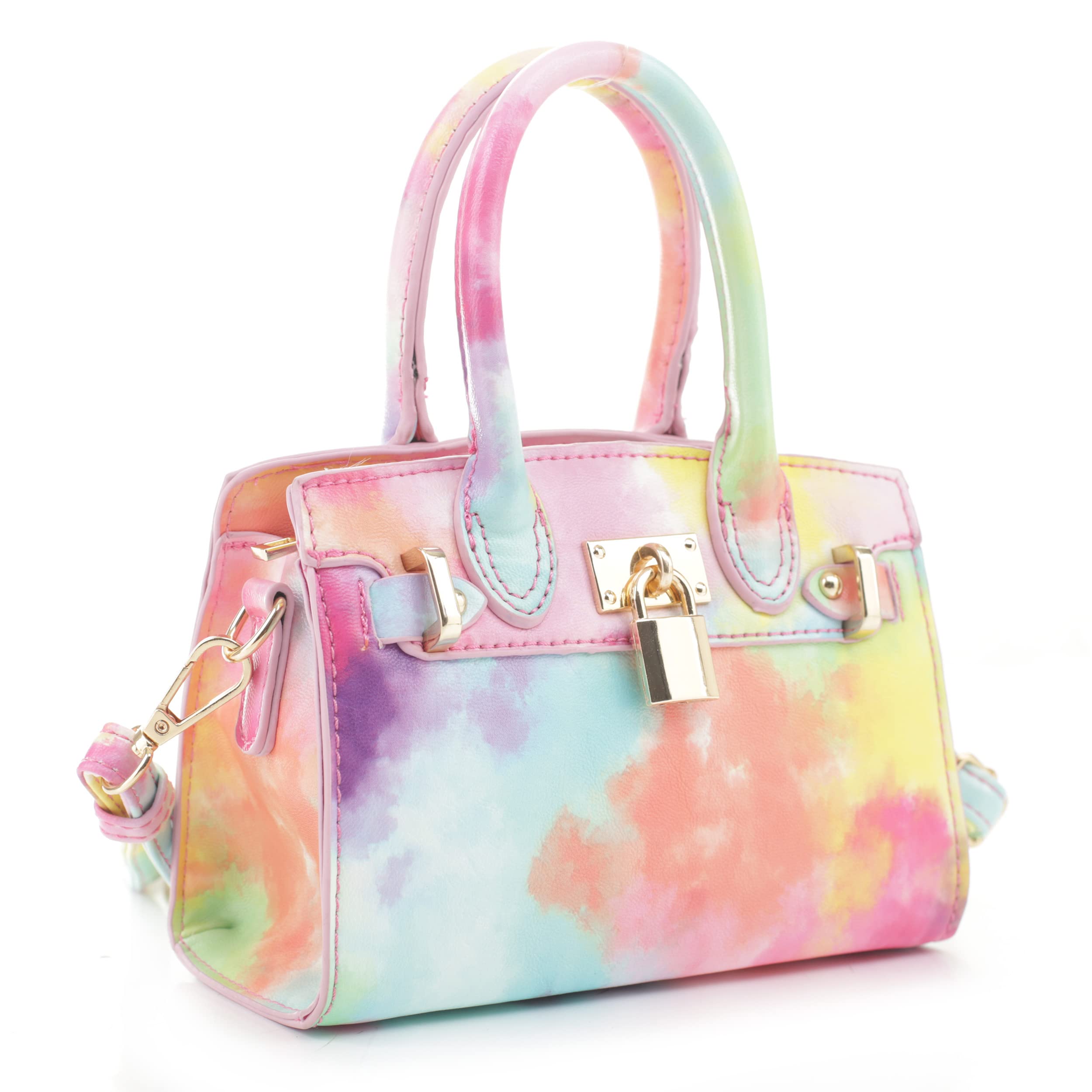 PMWHOLESALEUSA PMDXS1775-1 Soft PU Padlock Accent Designer Purse (E Pink)