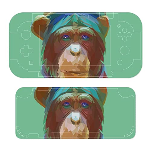 Portrait of A Hipster-Chimpanzee Decal Stickers Cover Set Full Wrap Skin for Switch Protection Faceplate Sticker for Switch