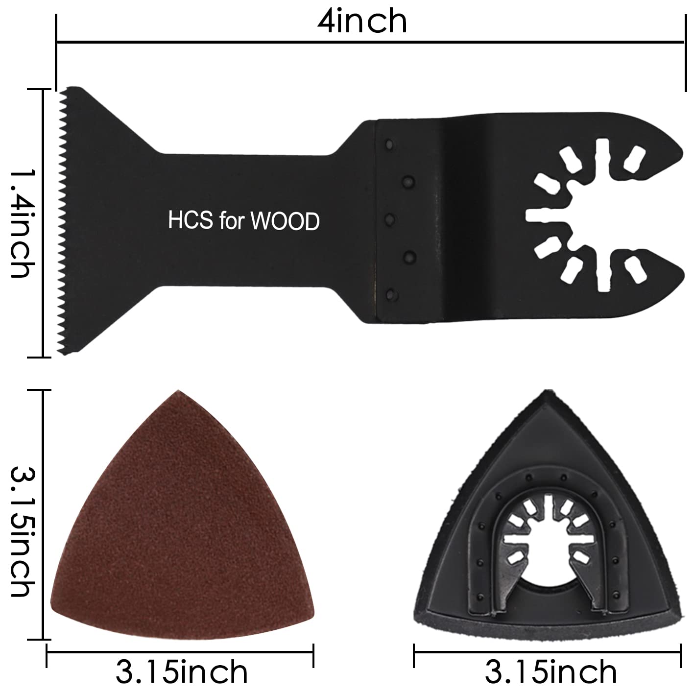 Oscillating Multi tool Saw Blades German technology 68 pcs Quick Release Tool kit for Wood Plastic Soft Metal Cutting Quick Release Saw Blades Compatible with Fein Multimaster Bosch Makita Milwaukee Rockwell Ryobi Porter Cable Black & Decker Craftsman