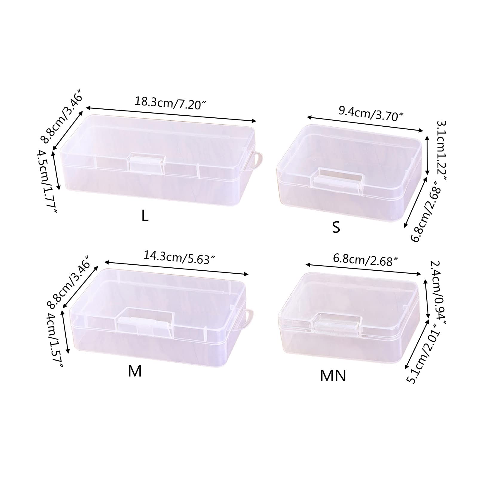 ljhnba Transparent Plastic Storage Box With Buckle And Lid Jewelry Display Organizer For Necklace Small Items Organization Case Small Plastic Box With Lid