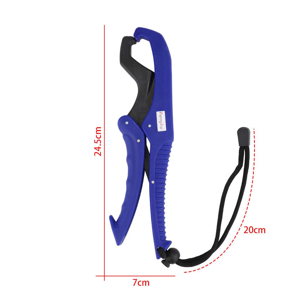 Portable Fish Lip Fish Grip Tool Fish Control Outdoor Fishing Tool 9 Inch Puff Puff Fish (Blue, One Size)