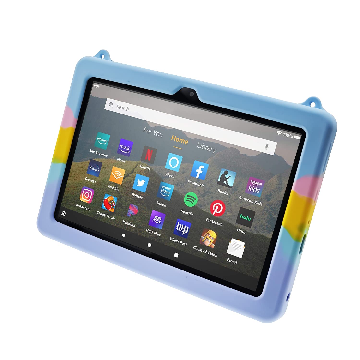 LUSTAM Dimple Pop it Case for Kindle Fire Tablet 8 and 8 Plus, Fidget Poppers Pop its Poppet Shockproof Foldable Kickstand Shoulder Strap Kids Friendly Cover for Amazon Fire HD 8 and HD 8 Plus 2020