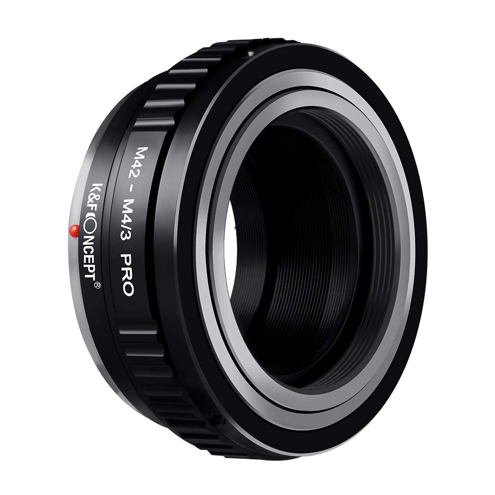 K&F Concept Lens Mount Adapter with Light-reducing Paint Compatible for M42 Lens to Micro 4/3 Four Thirds System Camera Body