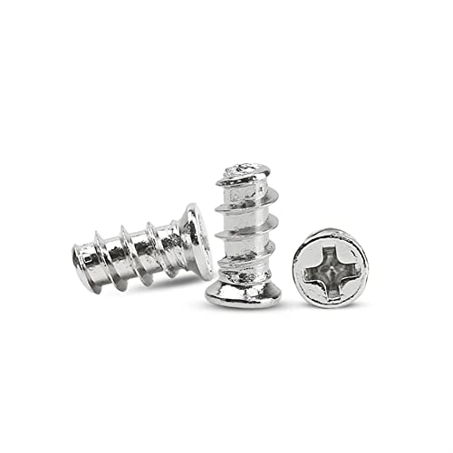 WAAZI Industrial Screws Black Silvery Flat Head Machine PC Case Cooling Fan Mount Screw Cross Recessed Computer Chassis Hard Disk Screw Bolt M5 (Color : 3, Size : 12MM (50PCS)_M5 (Head 6MM))