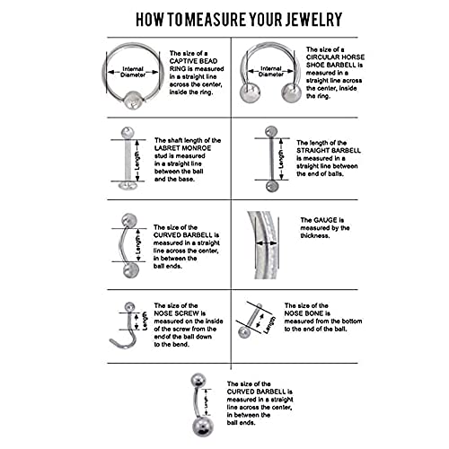 Luxe Modz 14G Septum Piercing Mustache Nose Ring for Women Men Moustache Septum Ring Piercing Jewelry
