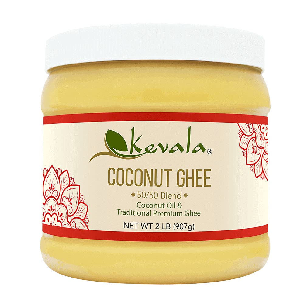 Kevala Coconut Ghee 2 lb (32 oz) Clarified Butter, Organic Coconut Oil, Cold Pressed