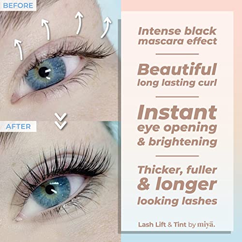 MIYA LASH Lash Lift Kit | Keratin Eyelash Perm Kit | Semi Permanent LVL Curling & Lifting Eyelashes | Includes All Tools & Accessories | Professional Result | Home & Salon Use | Vegan Eyelash Lift Kit