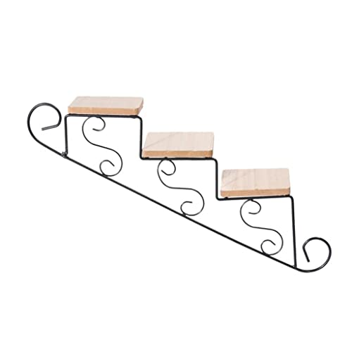 ZHYH Rural Creative Staircase Shape Clothing Store Wall Decoration Hanging Flower Shelf Mount