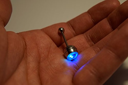 LED Light up Tongue Piercing - Glow Rave Tongue Ring (Multicolor)