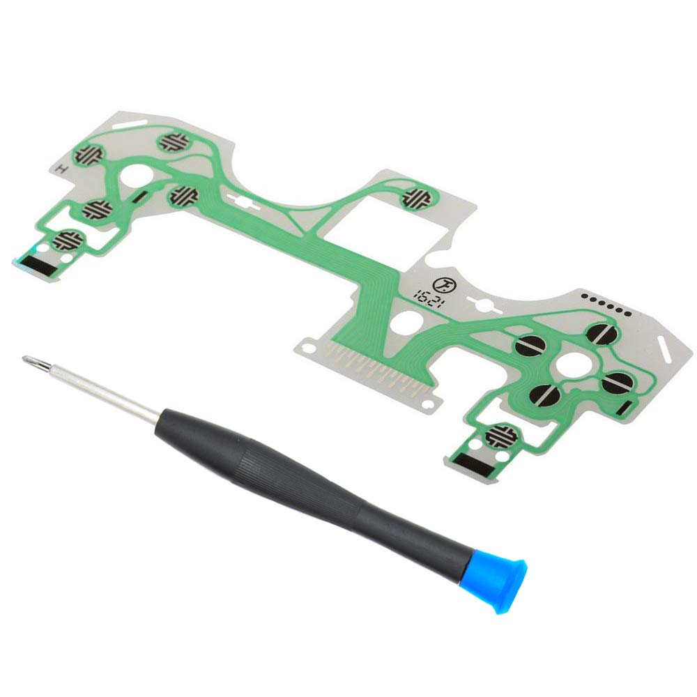 MMOBIEL Flex Ribbon Conductive Film Keypad Replacement for PlayStation PS4 Pro Controller Dualshock 4 JDS-050 / JDS-055 Incl (+) Screwdriver
