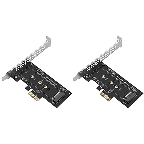 shyness 2 Pcs M.2 SSD M-Key NVME PCIe 3.0 X1 Card Adapter with Low and Full - Supports M.2 PCIe 2230, 2242, 2260, 2280