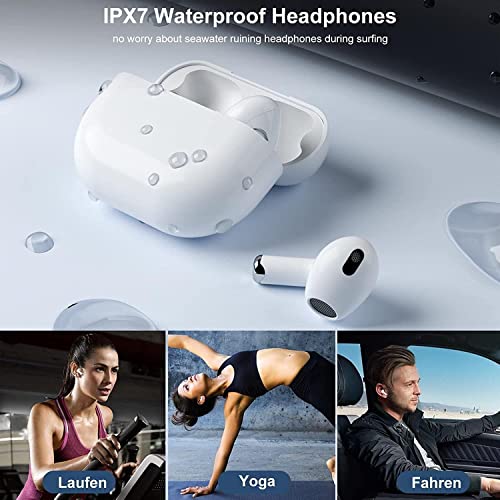 Wireless Headphones, Wireless Earbuds Bluetooth 5.2 Headphones 3D HiFi Stereo Headphones Noise Cancellation in-Ear Built-in Mic with Charging Case, Earphones for iPhone/Samsung/airpod case/Android/iOS