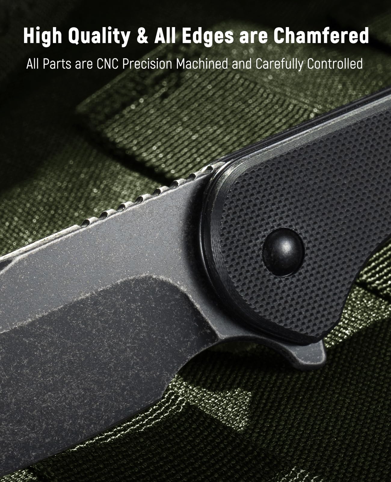 KEXMO Pocket Knife for Men - 2.99" D2 Blade G10 Handle Folding Pocket Knife with Clip - Small EDC Knife for Tactical Hunting Hiking Camping Survival Gift for Men Dad Women, Black