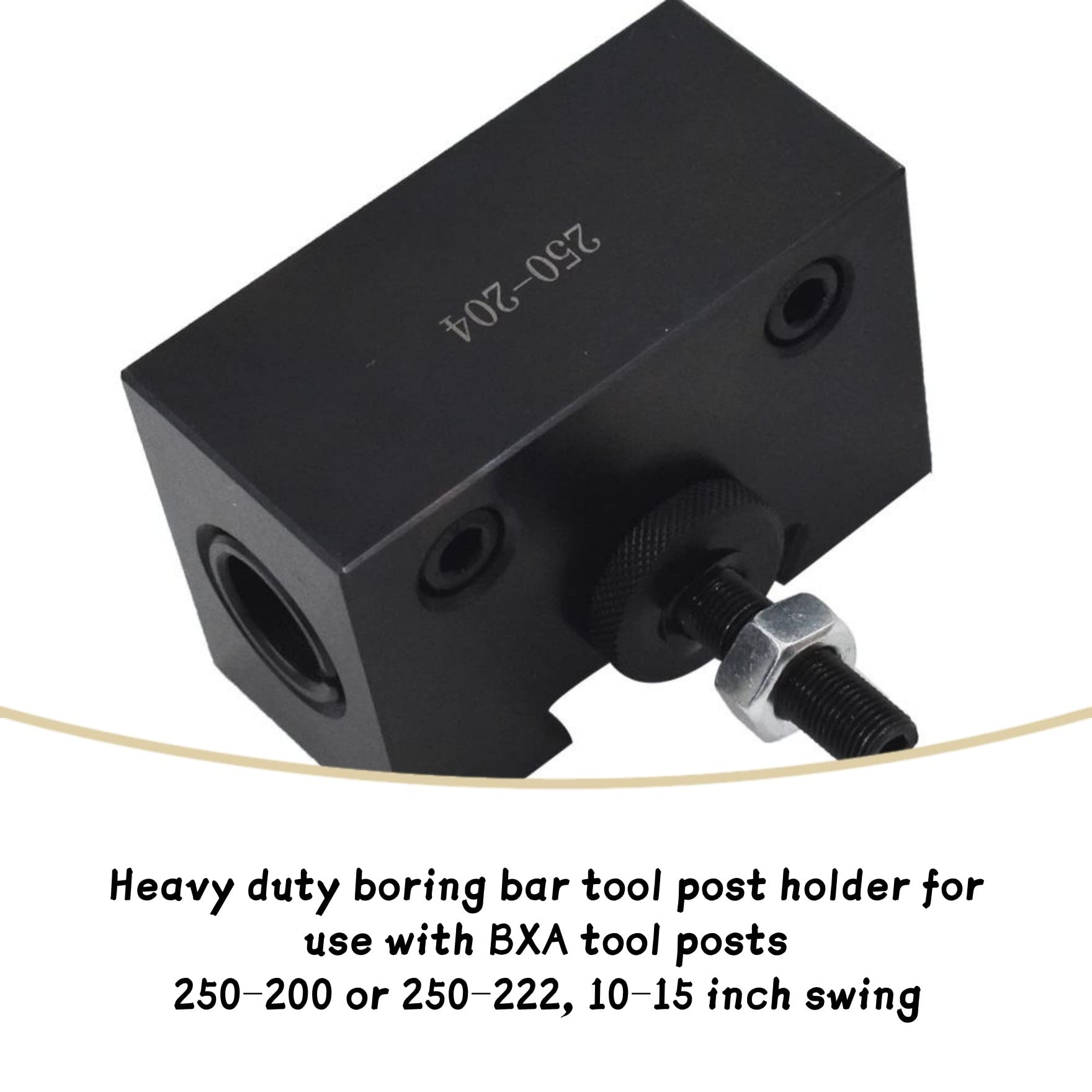waltyotur BXA 250-204 Heavy Duty Boring Bar Holder, Quick Change Heavy Duty Boring Bar Tool Post Holder for CNC Lathe