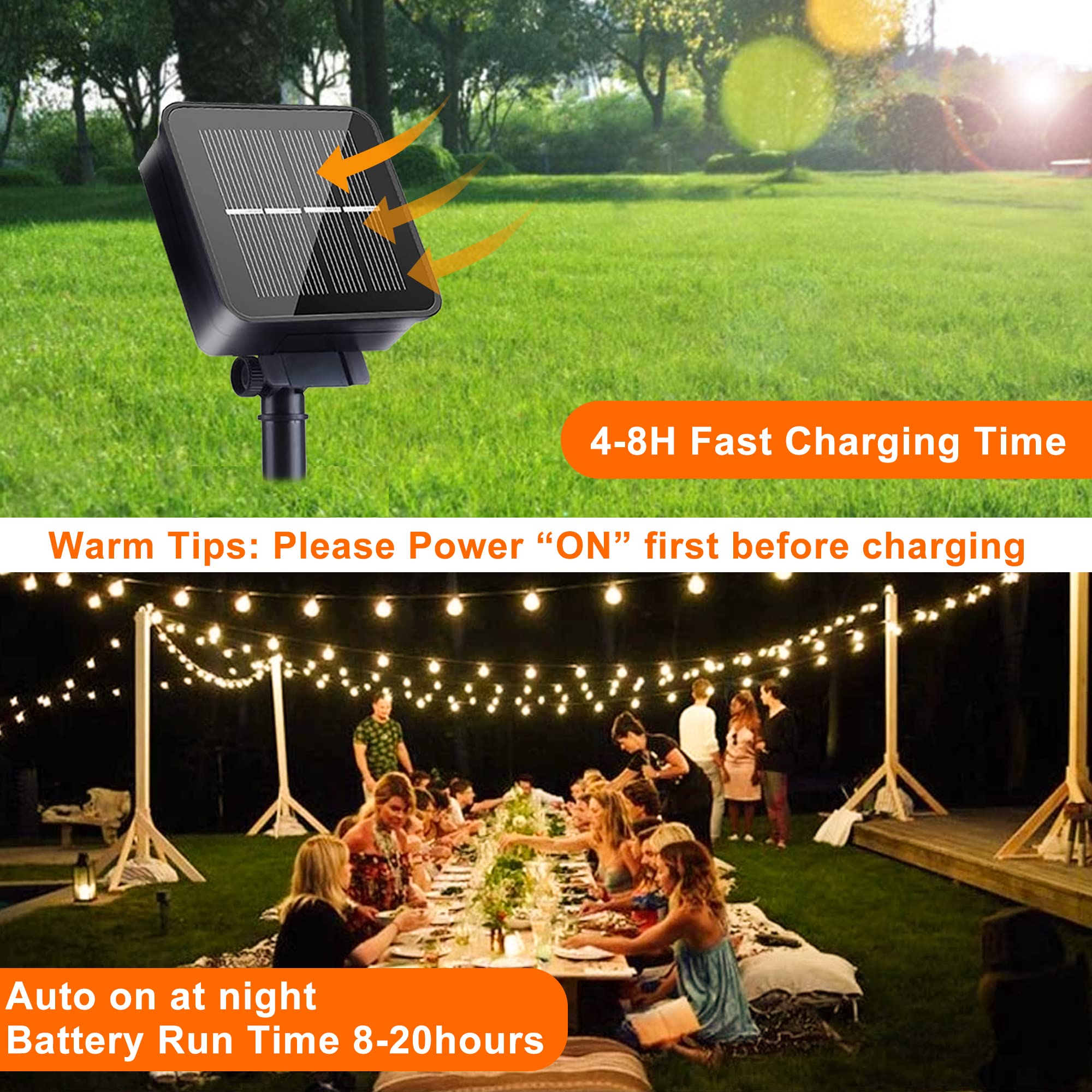 SUWITU Solar String Lights Outdoor, 23.6 ft 60 LED Garden Lights Solar Powered Waterproof Hanging Solar Lights for Indoor/Outdoor, Tree, Patio, Yard, Fence, Gazebo, Wedding Party