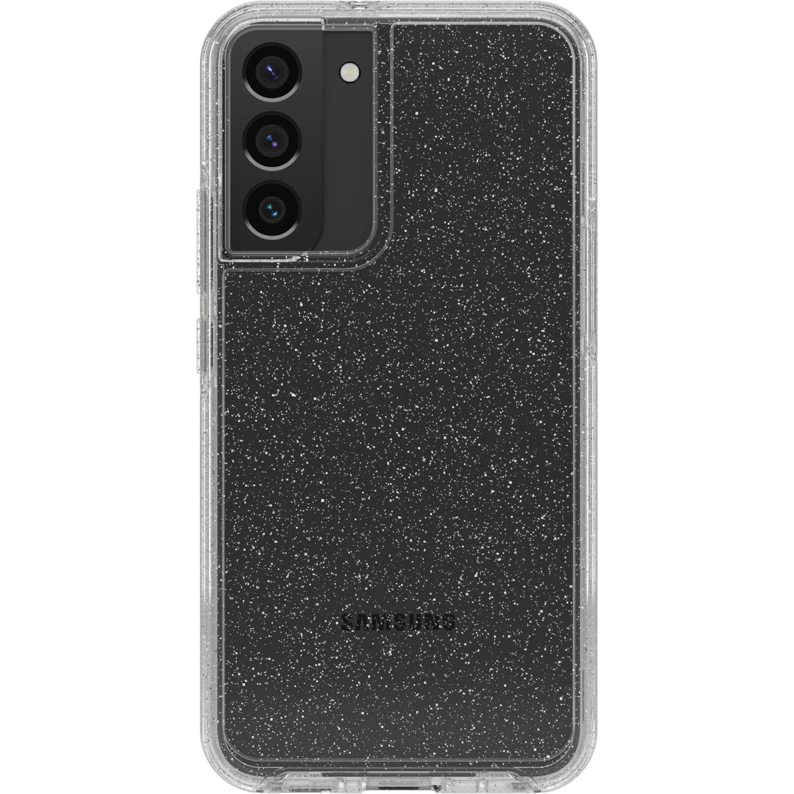 OtterBox Galaxy S22+ Symmetry Series Case - STARDUST (GLITTER/CLEAR), ultra-sleek, wireless charging compatible, raised edges protect camera & screen