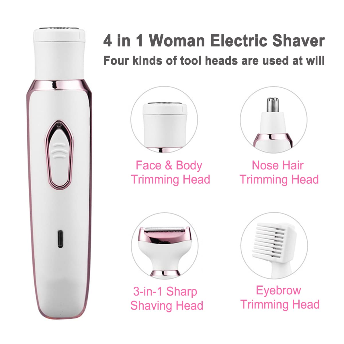 Trimmer for Women Men,Electric Razor Removal for Body Nose Hair Trimmer Face Shavers Eyebrow Legs Armpit Bikini Ball Area Pubic Underarms Razors Set for Full Body Grooming
