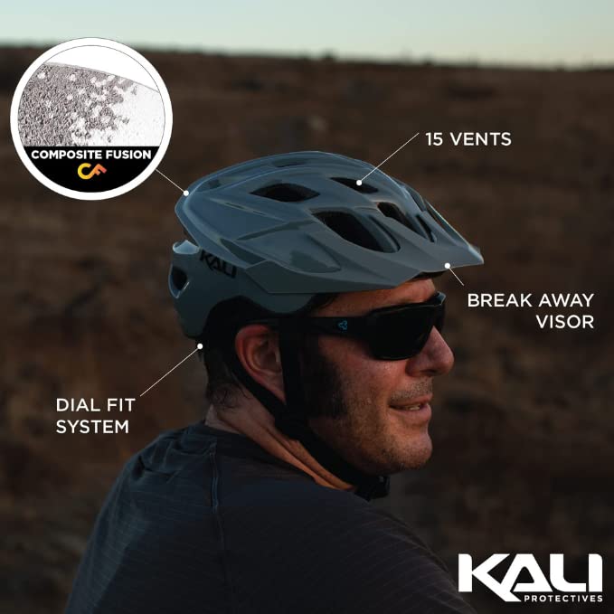 Kali Protectives Chakra Solo Half Size Cycling Helmet, Solid Blue, L/XL