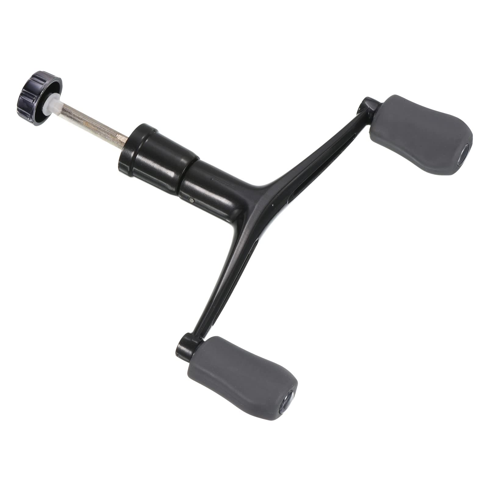 PATIKIL 5.3 Inch Fishing Reel Handle, Metal Power Handle Double Knob Grip Replacement for Rocker Arm Accessory, Black