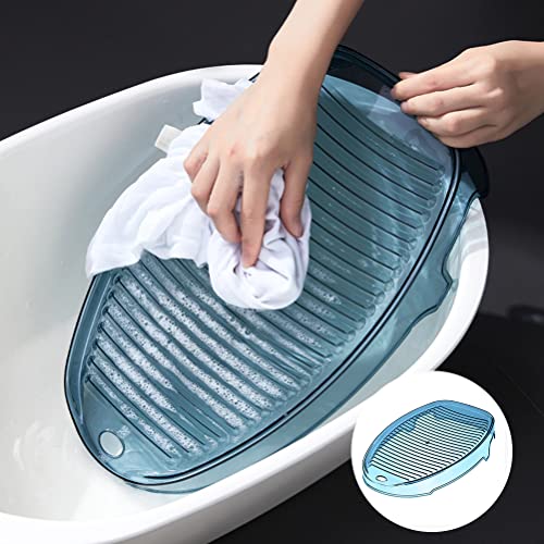 Washboard Decor hand portable clothes washing machines washing board household clothes washboard anti-skid tabla washboard mini dryer for clothes (blue) Washboard Tie