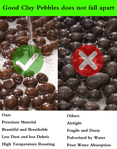 Voulosimi Clay Pebbles Hydroponic Rocks Organic Ceramsite Grow Media for Horticultural,Orchids,Drainage (6.5 LB)