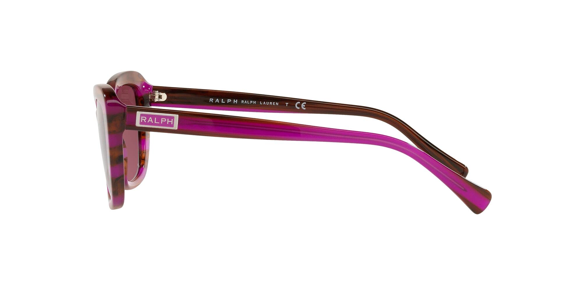 Ralph by Ralph Lauren Women's RA5264 Butterfly Sunglasses, Dark Havana Brown/Gradient Brown, 55 mm