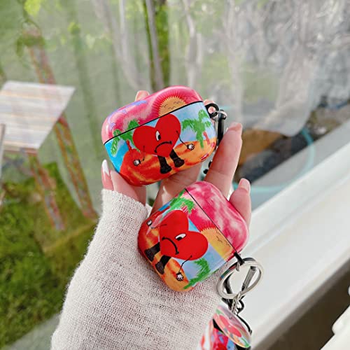 with Fashion Kawaii Lanyard Keychain,Cute Interesting Soft TPU Airpod 1/2 Case,Suitable Man Women Girl Airpod Case