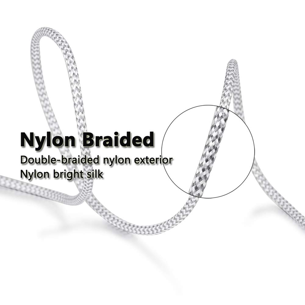 Maitron iPhone Charger, Lightning Cable 3PACK 6FT Nylon Braided USB Charging Cable High Speed Connector Data Sync Transfer Cord Compatible with iPhone 13/12/11/Xs Max/X/8/7/Plus/6S/6/SE/5S iPad
