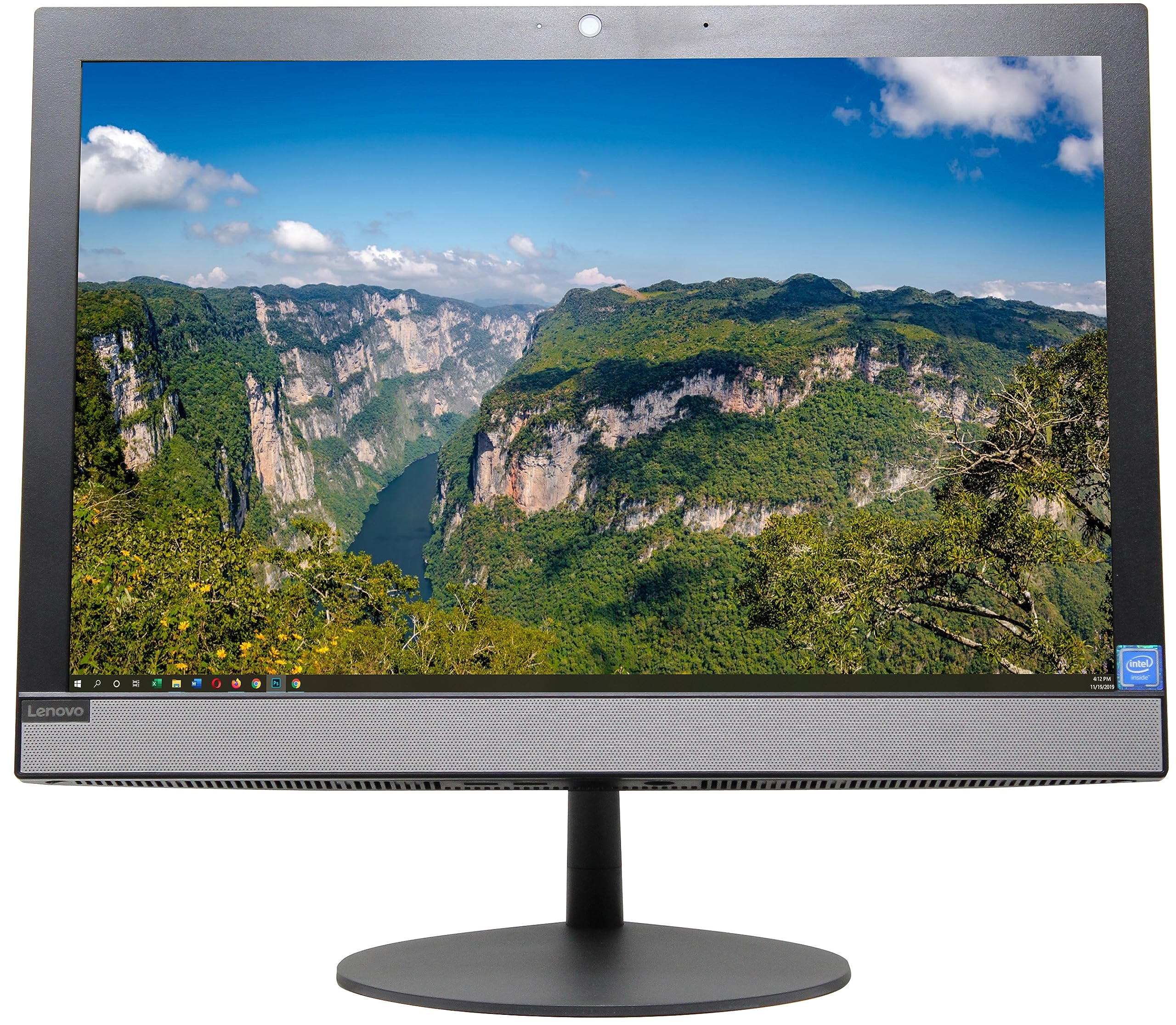 Lenovo V130 All-in-One Desktop, 19.5” HD+ Display, Intel J4025, 16GB RAM, 1TB M.2 SSD, DVDRW, WiFi, Webcam, HDMI, Keyboard & Mouse, Windows 11 Pro, Black