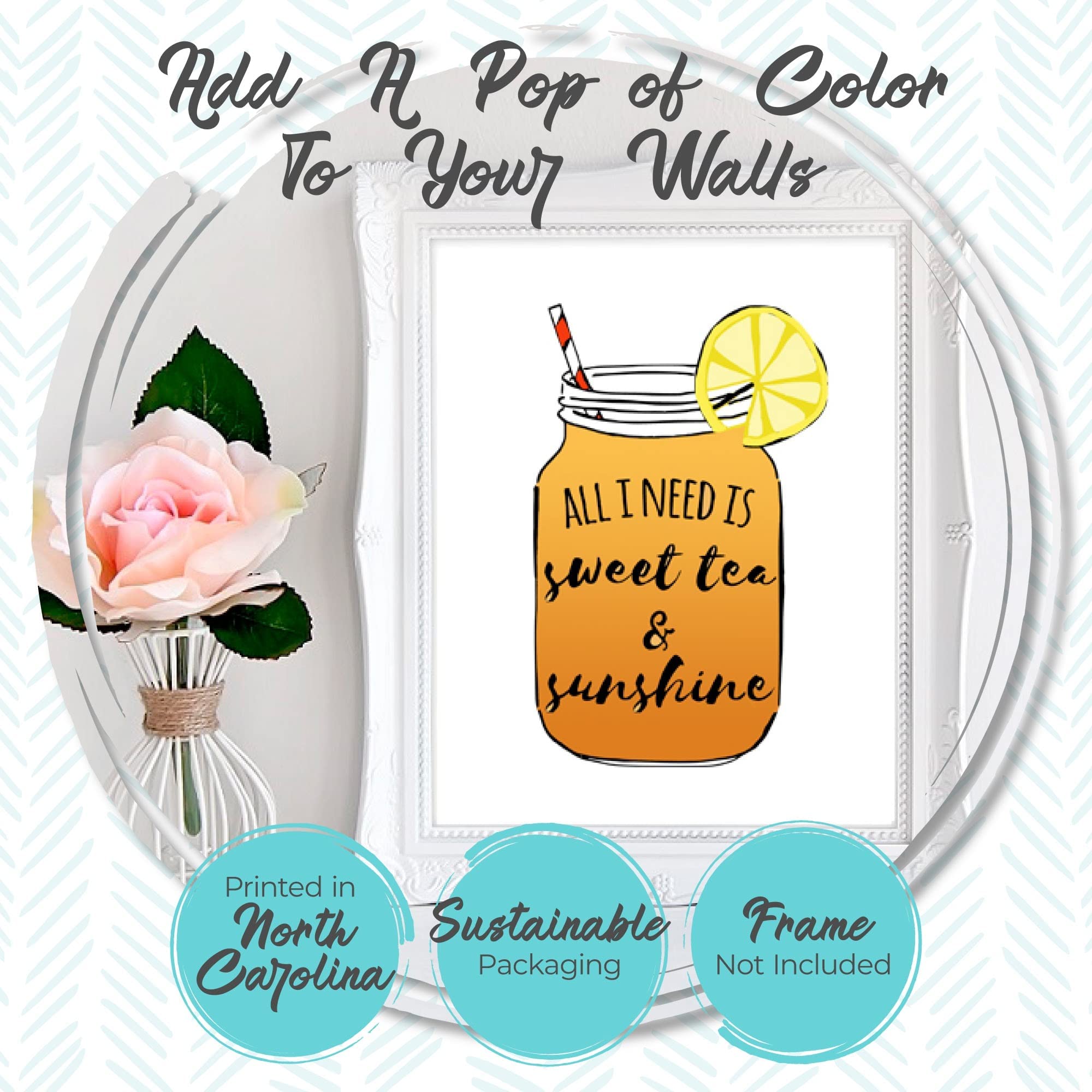Moonlight Makers Funny Wall Decor With Sayings, Make Cupcakes Not War, Funny Wall Art, Room Decor for Bedroom, Bathroom, Kitchen, Office, Living Room, Apartment, and Dorm Room (8"x10")