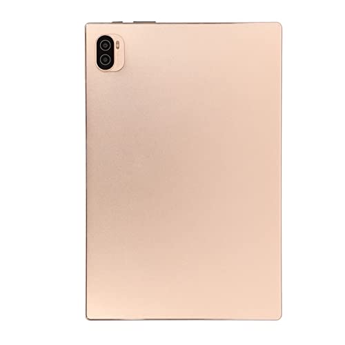 RongM 10.1 Inch Tablet, Octa Core Processor Call Support Tablet 10.1 inch IPS Screen Dual Speakers for Home for Travel Gold US Plug