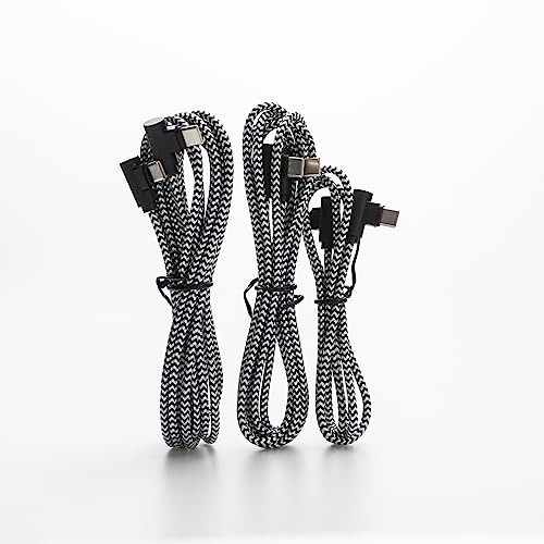 USB C to USB C Cable [3Pack, 3.3ft,6.6ft,10ft] 3A Type C Charger Fast Charging Cable Right Angle, Durable Nylon Braided USB C Charging Cable Compatible with Galaxy S10 S9 Plus S21, Note 10 9 LG