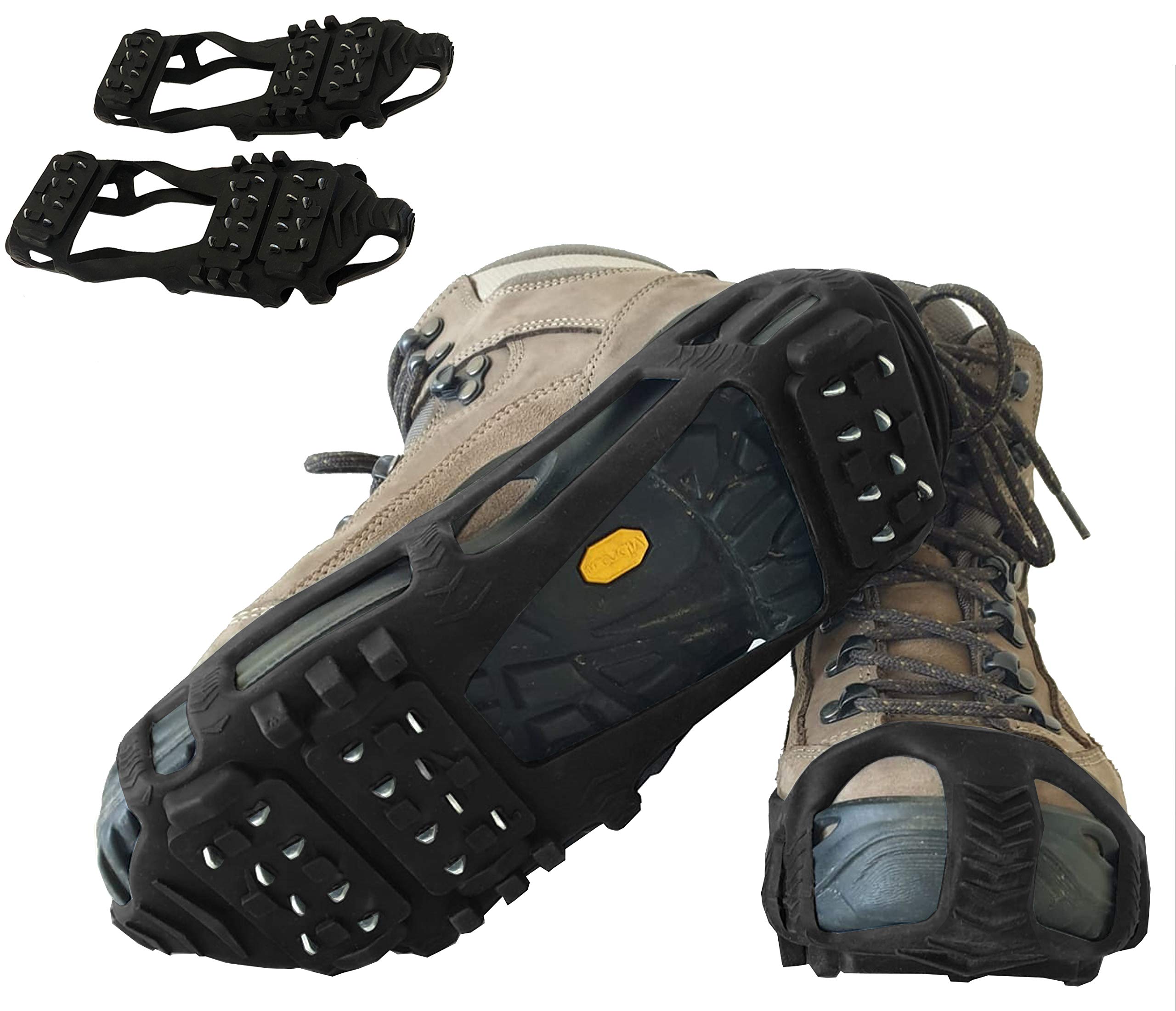 Limm Crampons Ice Traction Cleats Large - Lightweight Snow Cleats for Walking on Snow & Ice - Anti Slip Shoe Grips Quickly & Easily Over Footwear - Portable Ice Grippers for Shoes & Boots