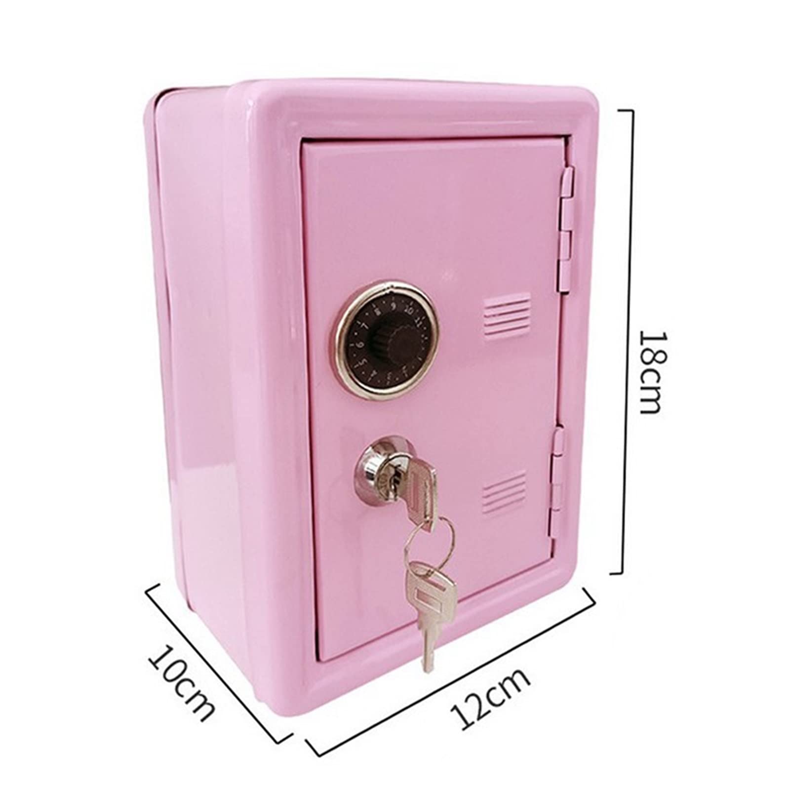 RORUN Small Safe Safe Organizer Iron Box Piggy Bank Metal Mini Cabinet Cash Box