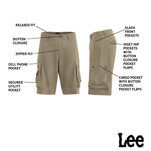 Lee mens Dungarees New Belted Wyoming Cargo Shorts, Combat Camo, 38 US