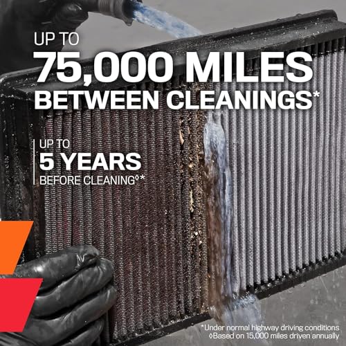 K&N Engine Air Filter: Increase Power & Towing, Washable, Premium, Replacement Air Filter: Compatible 1995-2017 Ford Super Duty V8/V10 (E150, E250, E350, E450, Mustang and other vehicle models) E-0945