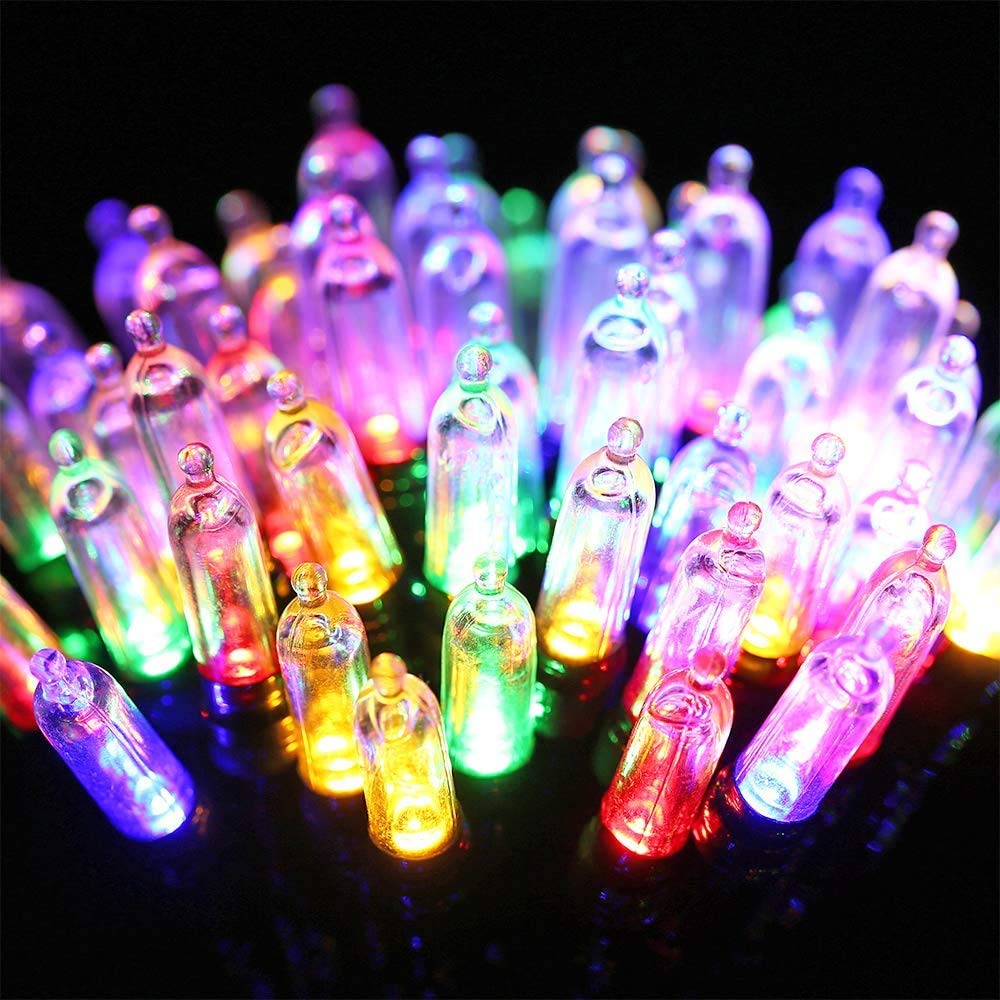 Lomotech Battery Operated Christmas Lights, 33ft 100LED Battery String Lights 8 Modes Waterproof with Timer for Home, Garden, Party, Holiday, Christmas Tree Decoration (White)