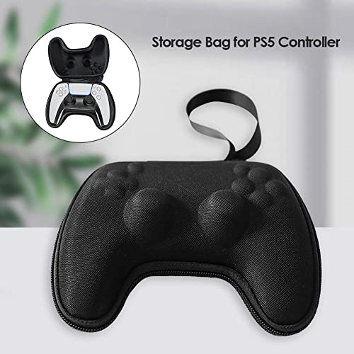 sikiwind 4PCS Carrying Travel Storage Case for PS5 Controller, Shockproof EVA Controller Bag PS5 Carrying Case for Play Station 5 PS5 Gamepad Protective Case