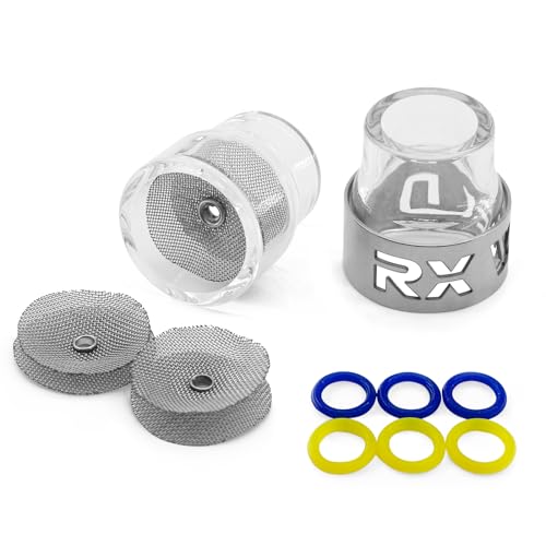 RX WELD 12PCS #12 Tig Cups Kit with Titanium Cover TIG Welding Cups