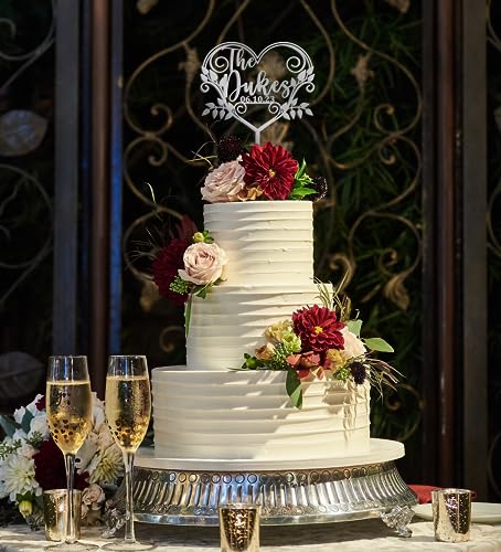 Rustic Cake topper, Personalized wedding cake topper, Custom Mr Mrs Anniversary Cake topper, Custom Calligraphy Cake topper