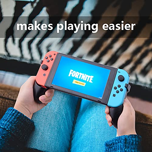 New Scale Switch Grip Compatible with Nintendo Switch,Handheld Grips Case Fits Nintendo Switch Joy Con with 2 Game Card Storage Slots and Heat Dissipation Function 4 FREE Thumbsticks