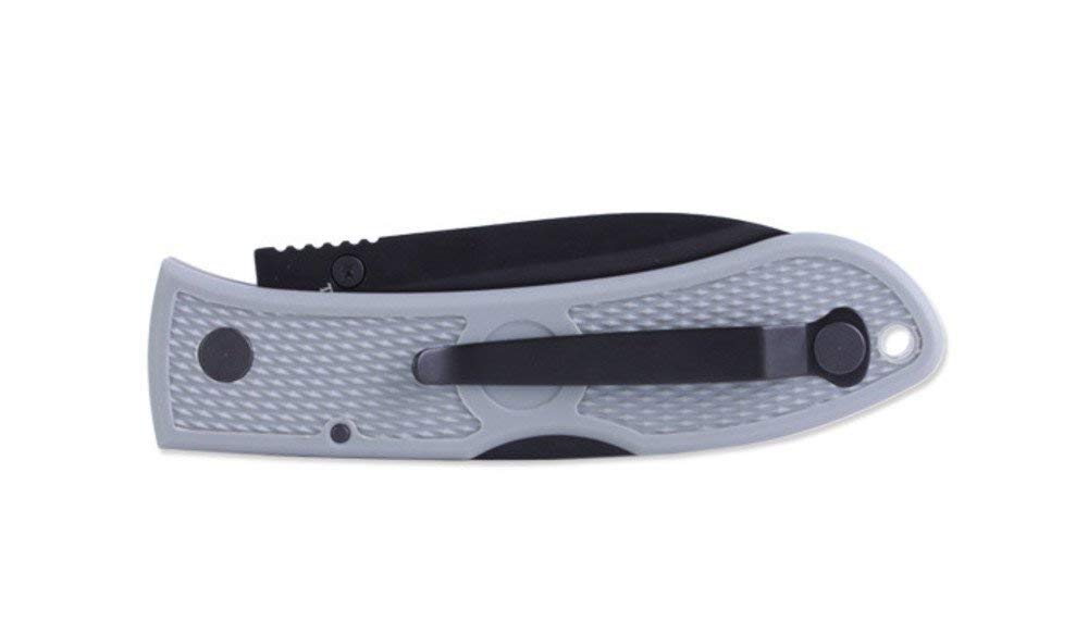 Ka-Bar 4062GY, Dozier Folding Hunter, Gray, Black Clip, Straight Edge