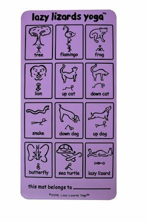 Lazy Lizards Yoga Mat for Kids & DVD, Lavender