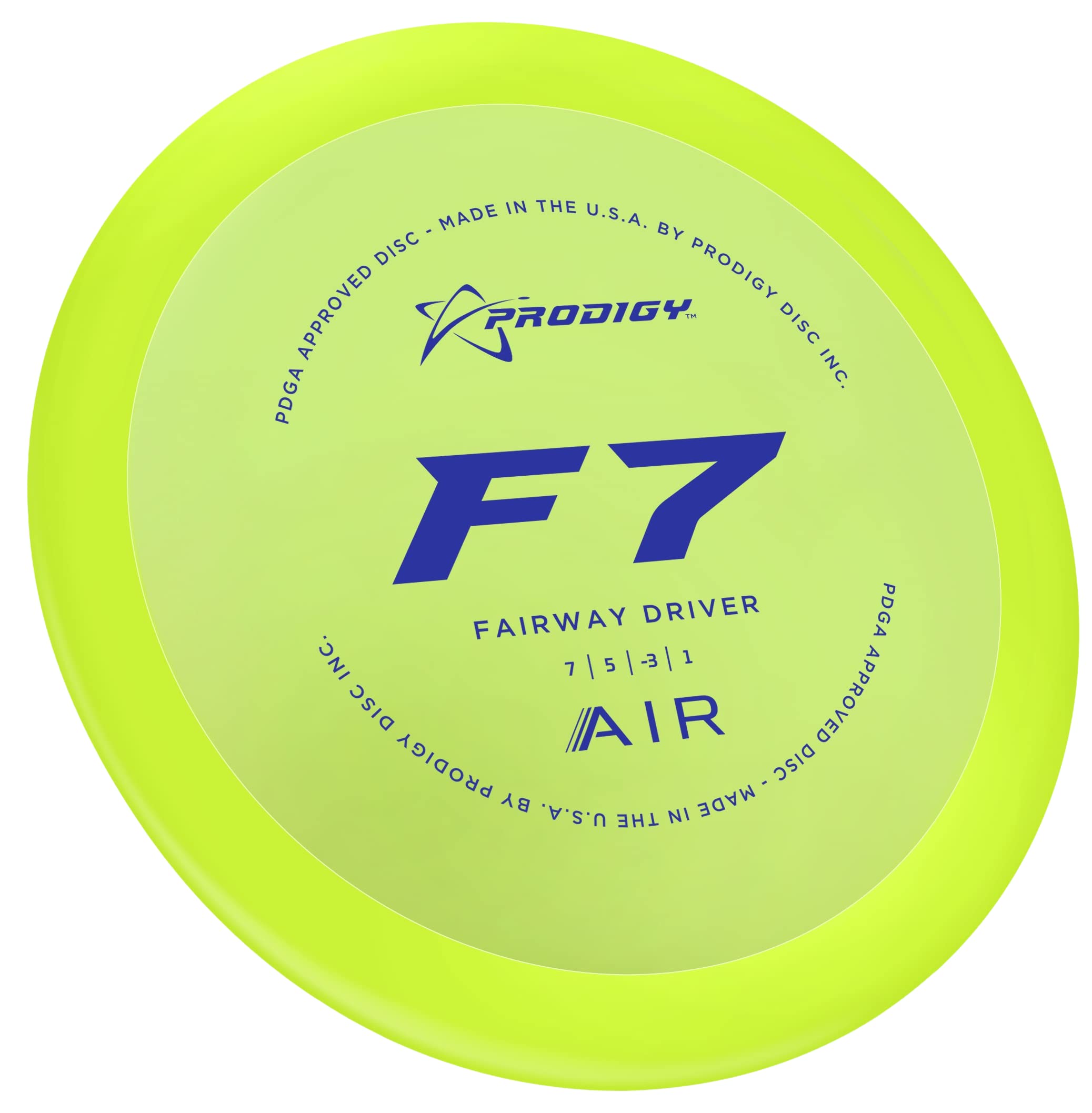 Prodigy Disc F7 AIR | Understable Fairway Driver | Lightweight Fairway Driver for All Players | Great Beginner Disc or Roller Disc | New Lightweight Plastic | 150-159g | Colors May Vary… (150-159g)