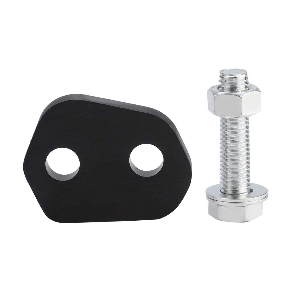 KIMISS Front Rear Towing Hook Set, Universal Car Aluminum Alloy Racing Trailer Hook with Gasket, Bolts Fit for Many Car Towing Ring Black