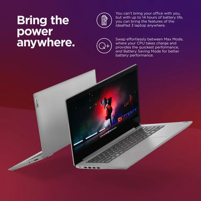 Lenovo 2023 IdeaPad 3i Business and Student Essential 14'' FHD Laptop, 12GB RAM, 512GB NVMe SSD, Intel Core i3 Processor (Up to 4.10 GHz), HDMI, Win11S, Gray, Z&O Accessories