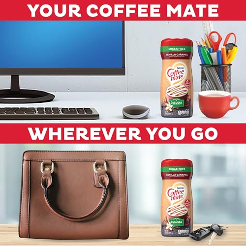 Nestle Coffee Mate Coffee Creamer Sugar Free Vanilla Caramel, Pack of 6