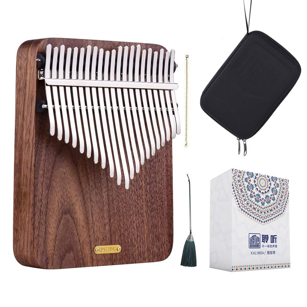 LingTing Kalimba 21 keys Thumb Piano Mbira Finger Piano Gift for Kids Adult Beginners Professional(LT-K21W,rain whisperer)
