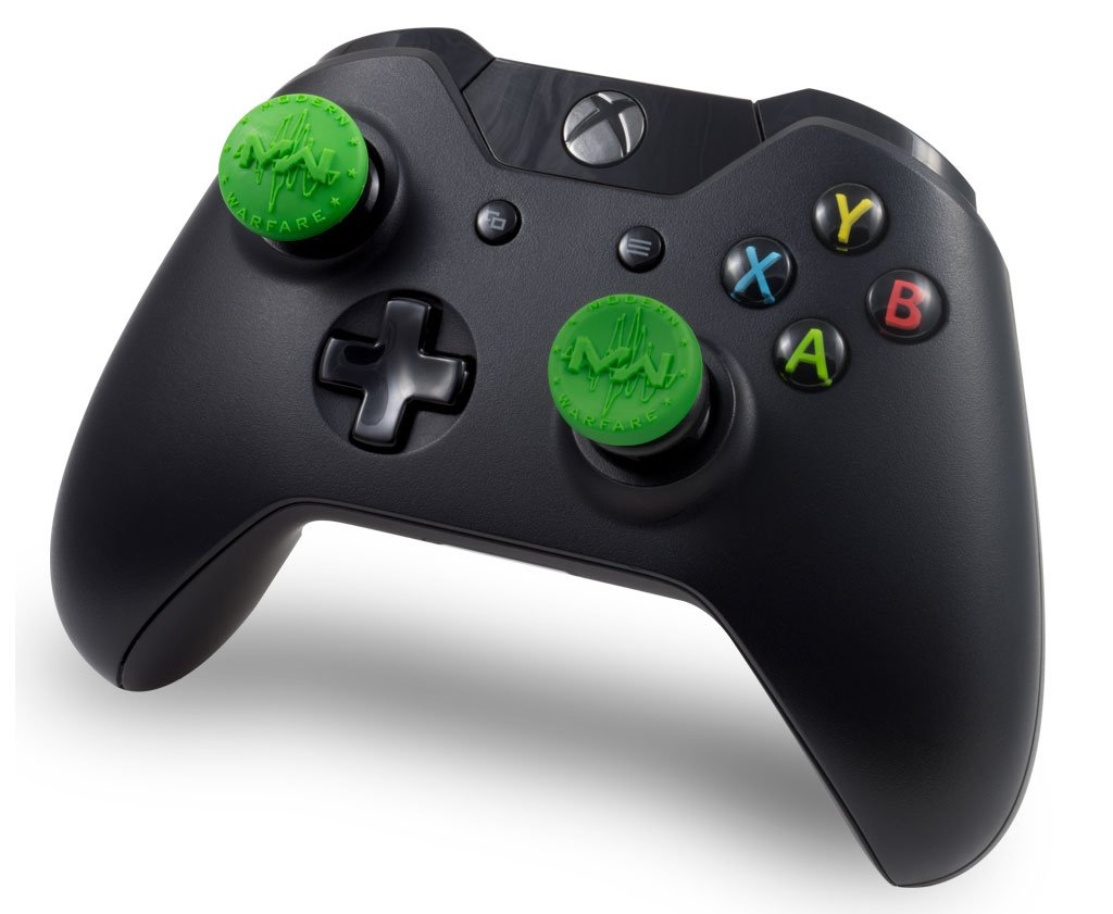 KontrolFreek FPS Freek Call of Duty Modern Warfare for Xbox One Controller | Performance Thumbsticks | 1 Low-Rise Convex, 1 High-Rise Concave | Green