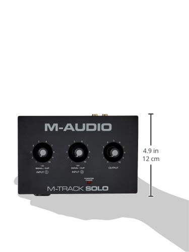 M-Audio M-Track Solo – USB Audio Interface for Recording, Streaming and Podcasting with XLR, Line and DI Inputs, Plus a Software Suite Included
